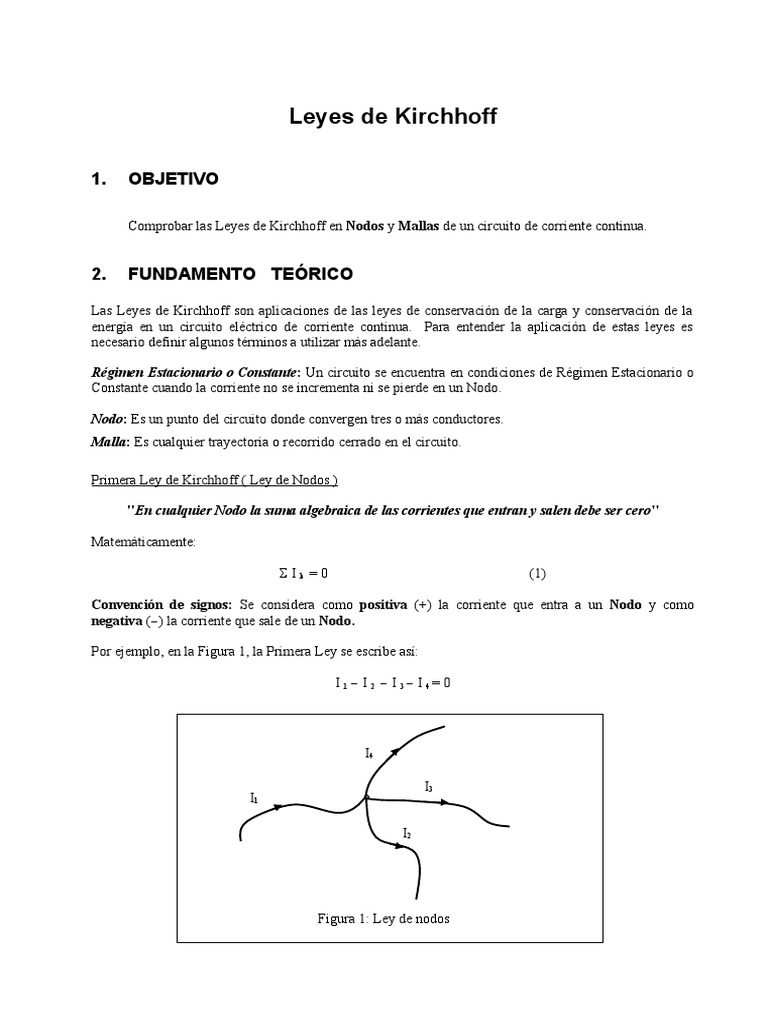 Informe 10-Leyes de Kirchhoff | PDF | Resistencia Eléctrica y ...