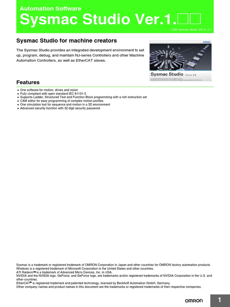 Sysmac Studio DS | PDF | Subroutine | Microsoft Windows Sysmac Studio DS | PDF | Subroutine | Microsoft Windows