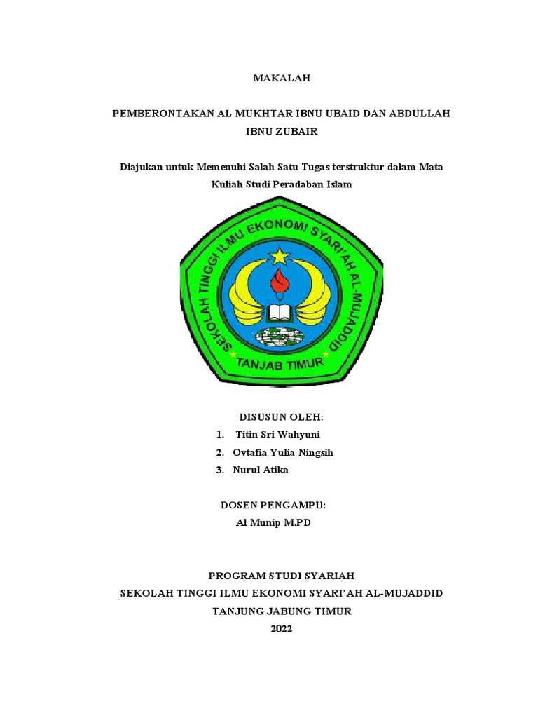 Pemberontakan Al Mukhtar dan Ibnu Zubair | PDF