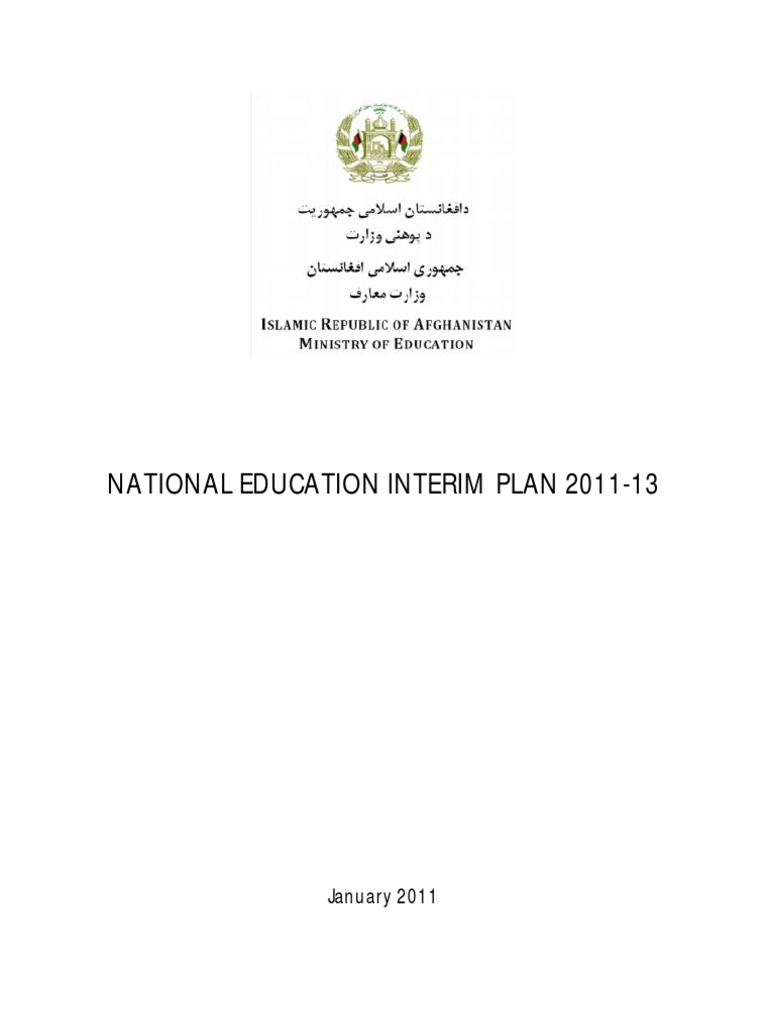 076 - The Interim Plan - Final Version 01 | PDF | Literacy | Gross ...