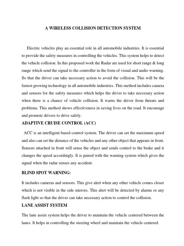 A Wireless Collision Detection System | PDF