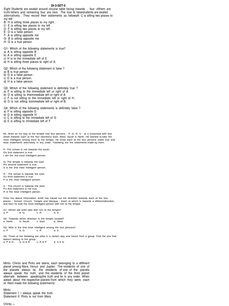 Di 3 Set 5 | PDF | Planets | Truth