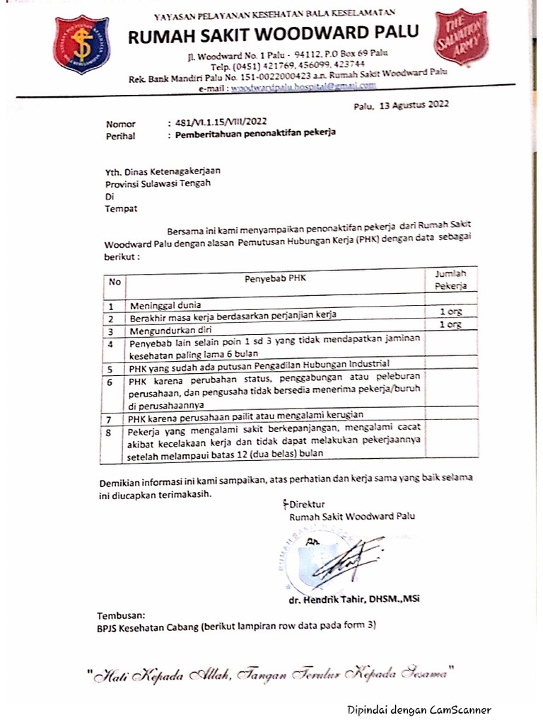 Form Penonaktifan Peserta JKN Kis | PDF