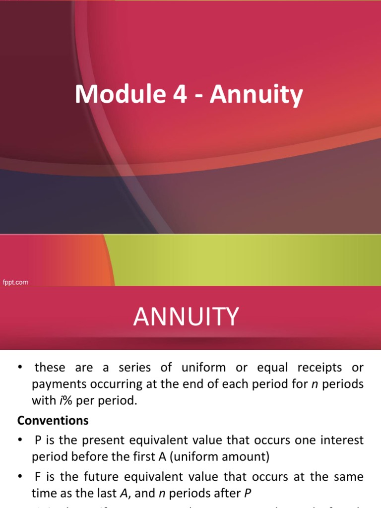 Module 4 Annuity | PDF | Interest | Banking