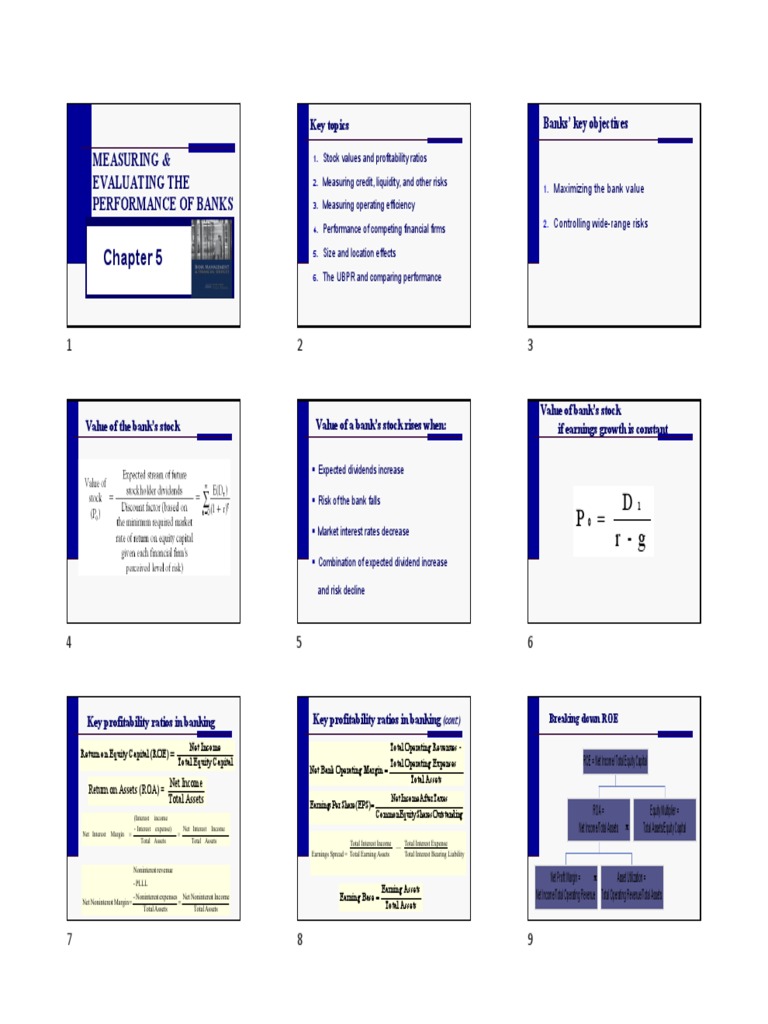 CHAP - 5 - Measuring and Evaluating The Performance of Banks | PDF | Financial Risk | Equity ...