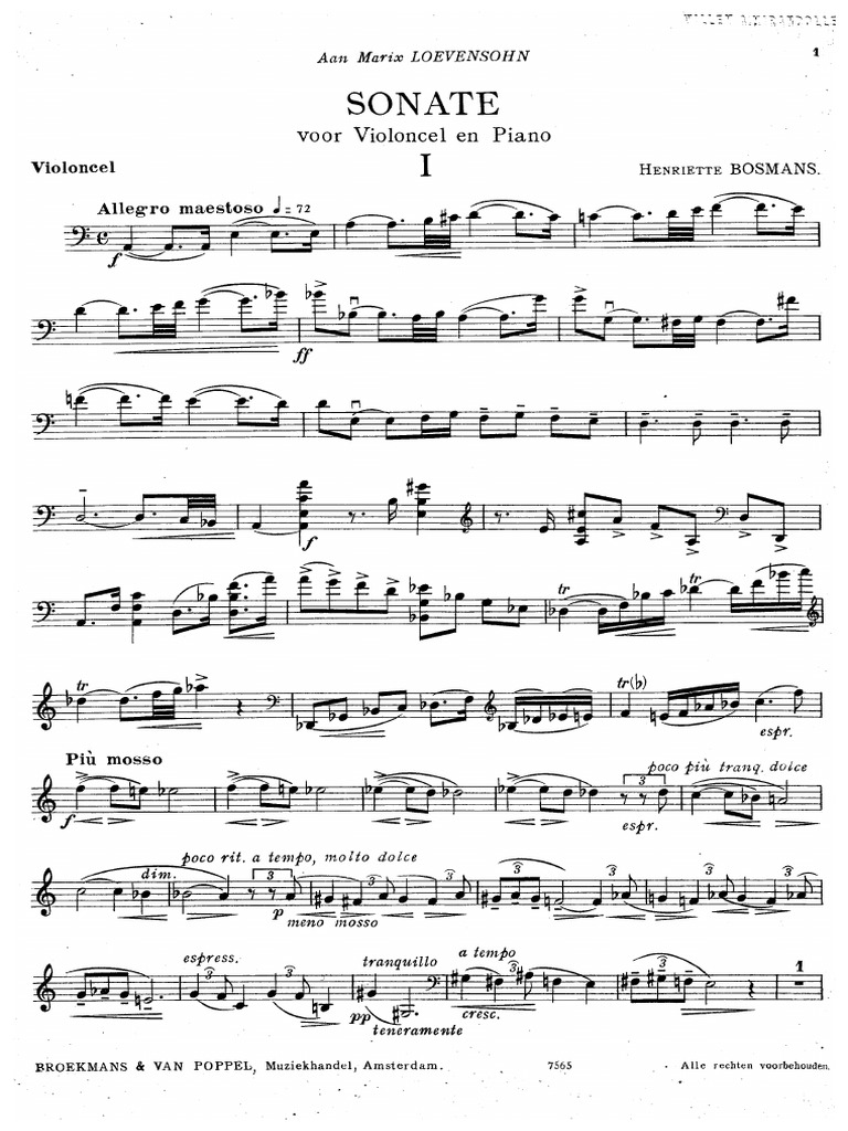IMSLP651065-PMLP1044288-Cello Sonate Cello Partij | PDF