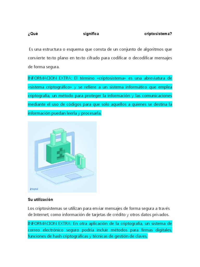 Criptosistema | PDF | Cifrado | Criptografía