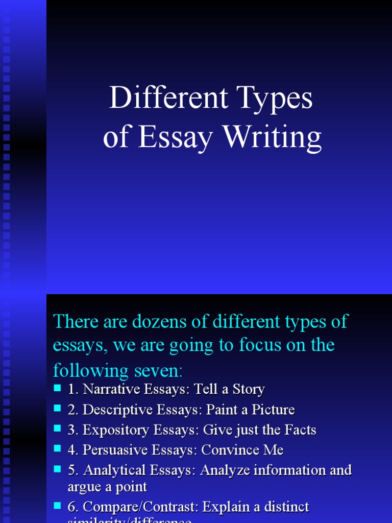 Different Types of Essay Writing | Download Free PDF | Essays | Cognition