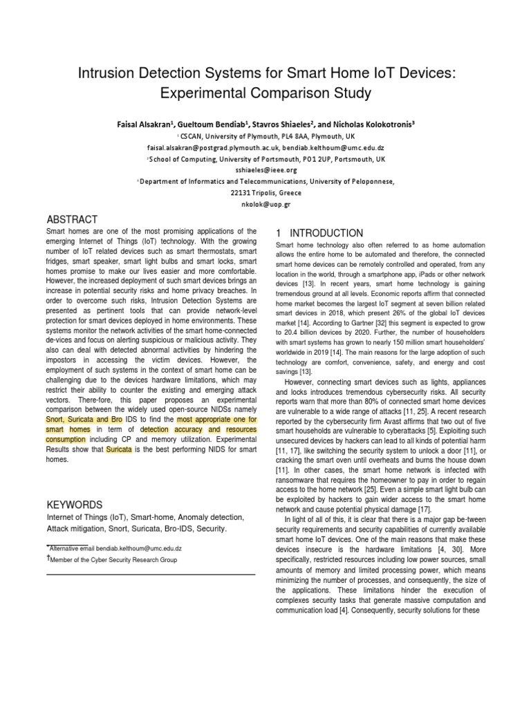 22 Intrusion - Detection - Systems - For - Smart - Home - IoT - Dev ...