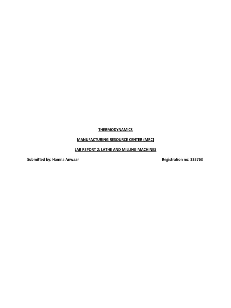 Lab Report 3 | Download Free PDF | Machining | Equipment