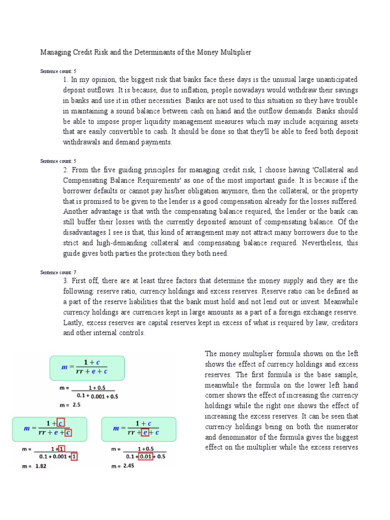 Managing Credit Risk Through Collateral Requirements and Understanding ...