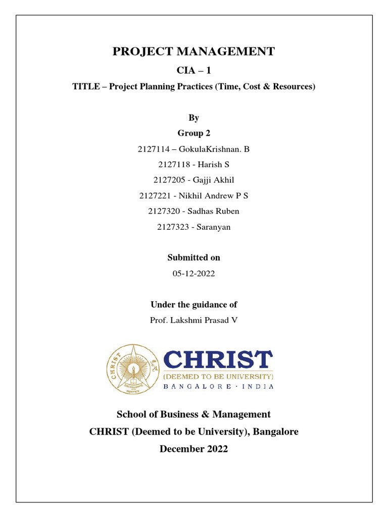 Project Management CIA Successful & Unsuccesful Projects | PDF | Point ...