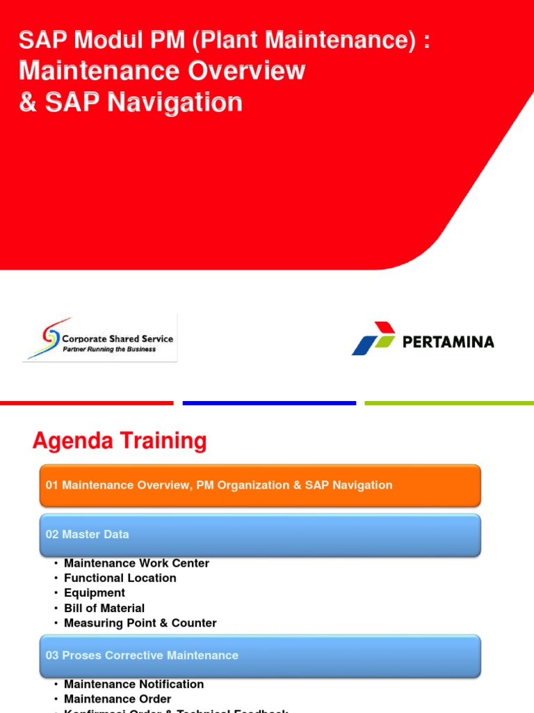 SAP Modul PM - 01 Maintenance Overview & SAP Navigation | PDF | Computing | Software