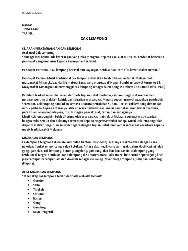Cak Lempong | PDF