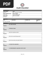 ISO 22000:2018 Checklist | PDF | Audit | Internal Audit