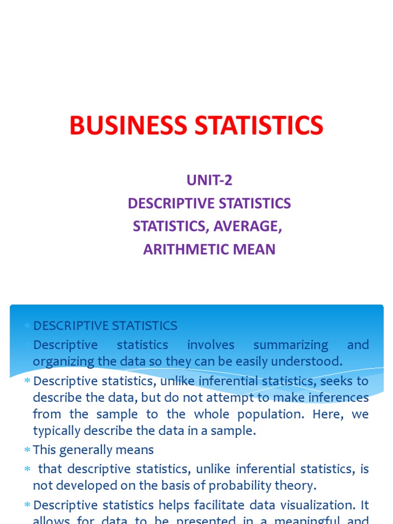 Understanding Descriptive Statistics | PDF | Mean | Statistics