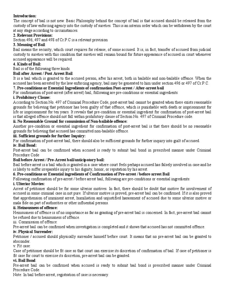 Kinds of Bail | PDF | Bail | Arrest
