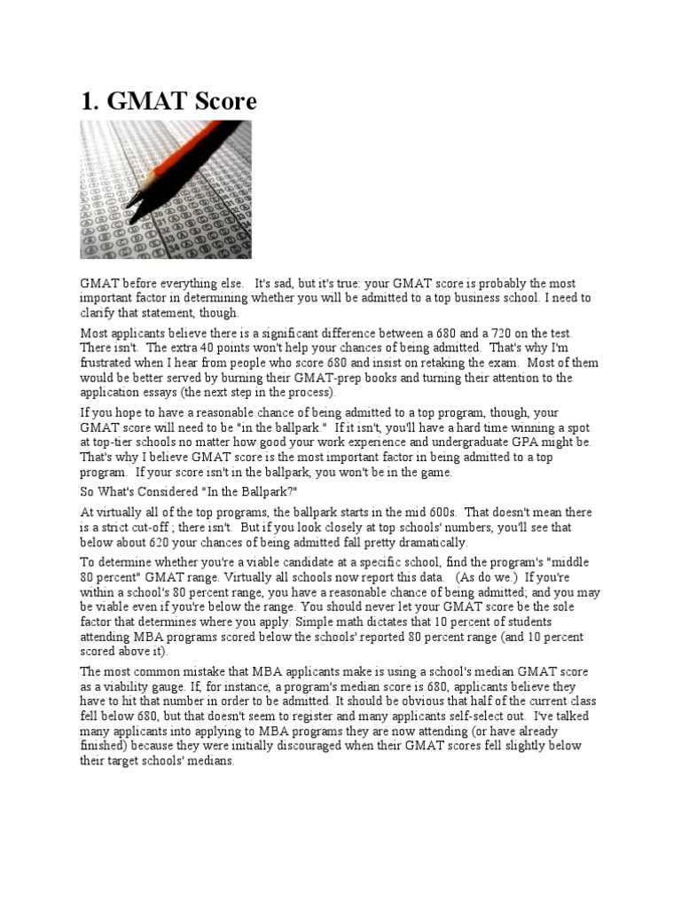 GMAT Test | PDF | Graduate Management Admission Test | University And ...