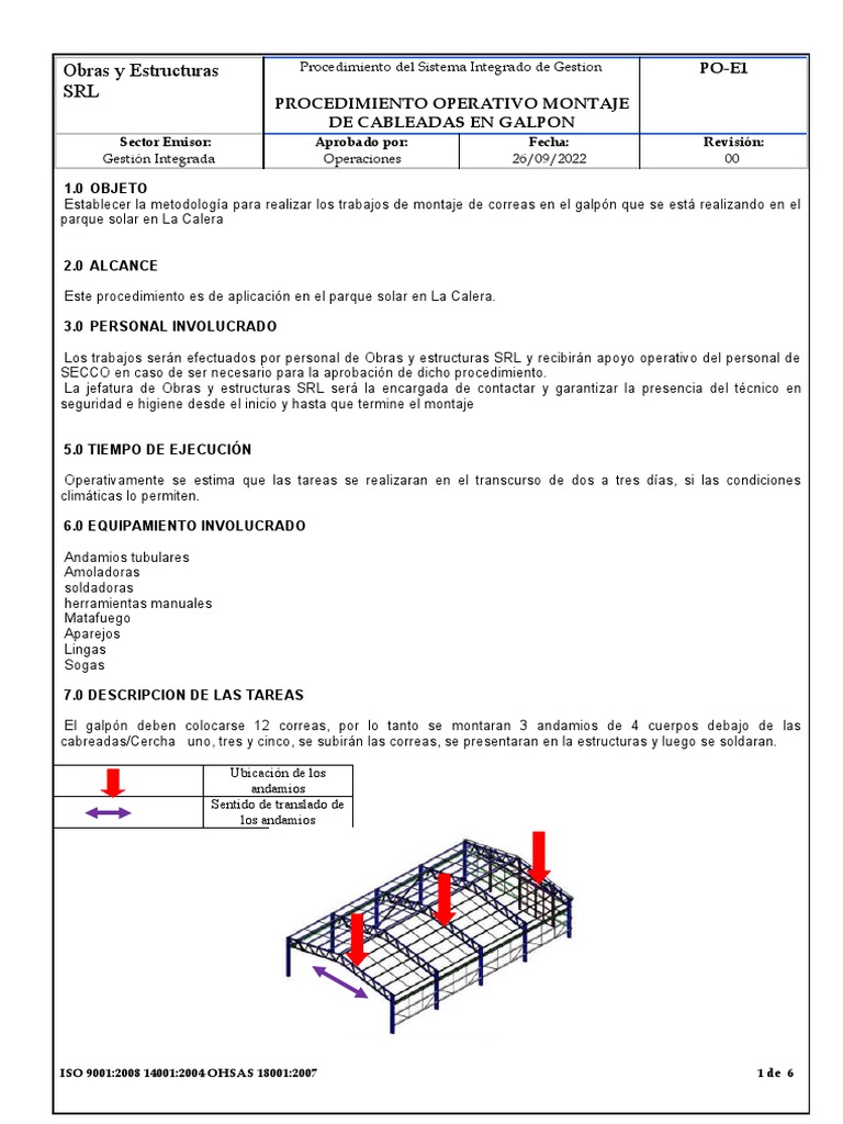 Procedimiento Seguro de Trabajo | PDF | Soldadura | Construcción Procedimiento Seguro de Trabajo | PDF | Soldadura | Construcción