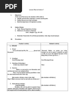 Detailed Lesson Plan Respiratory System | PDF | Respiratory Tract ...