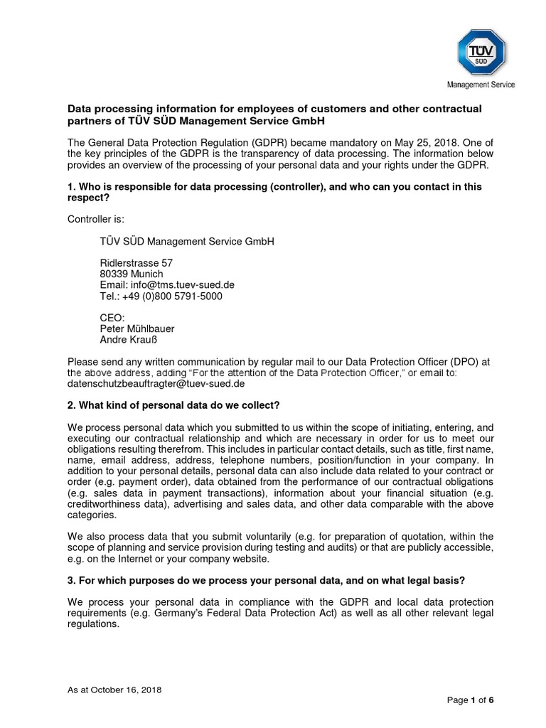 b2b Data Processing Information | PDF | Regulatory Compliance | Justice