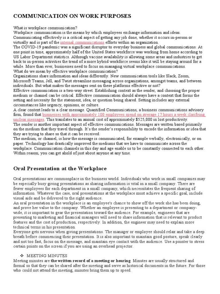 Effective Communication in the Workplace | PDF | Career & Growth