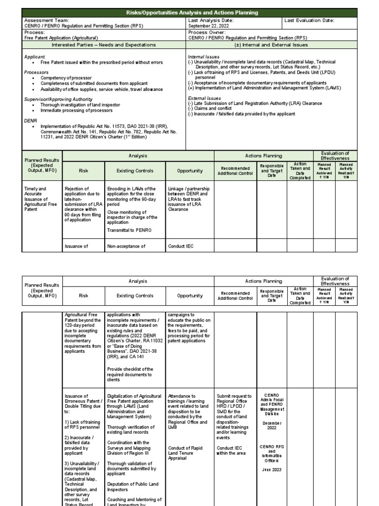 Streamlining the Agricultural Free Patent Application Process through ...