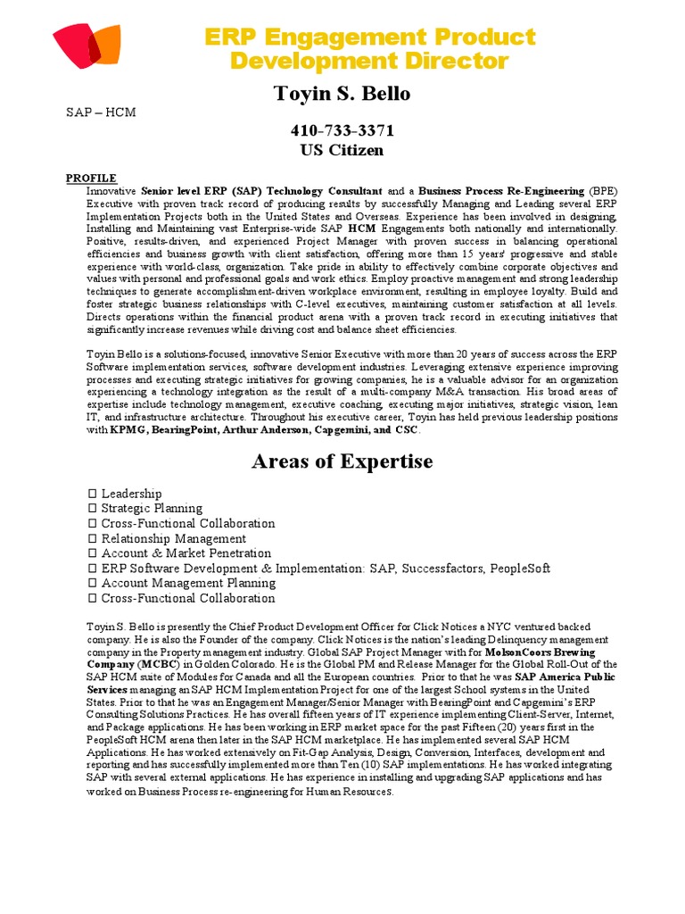 Dice_Resume_CV_Toyin_Bello | PDF | Human Resource Management | Software ...