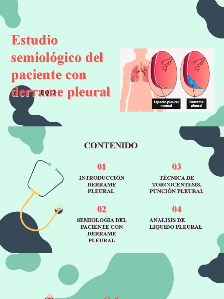 Estudio del Derrame Pleural y su Manejo | PDF | Medicina CLINICA ...