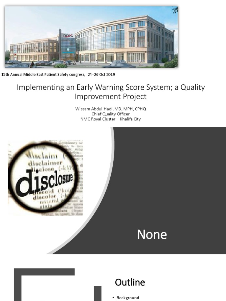 11.00 Implementing An Early Warning Score System - A Quality Improvement Project | PDF ...