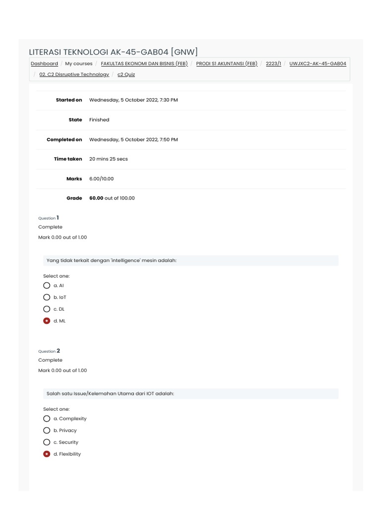 c2 Quiz - Attempt Review | PDF