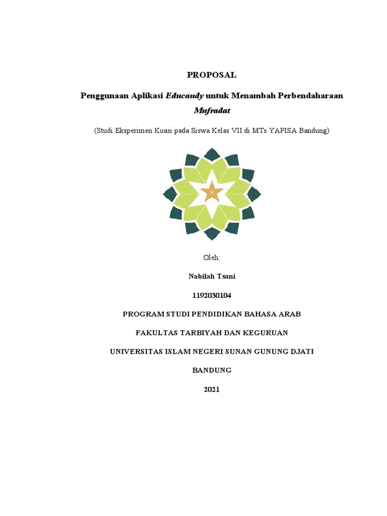 Contoh Proposal Penelitian | PDF