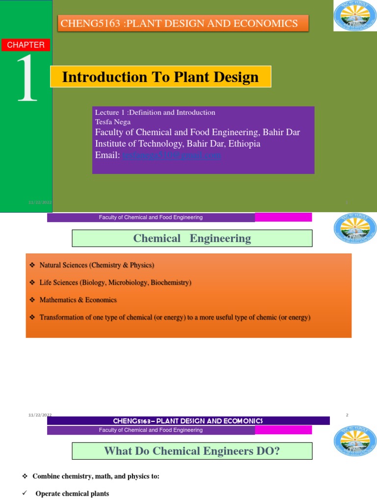 Plant Design and Economics Lect 1 | PDF | Taxes | Chemical Engineering