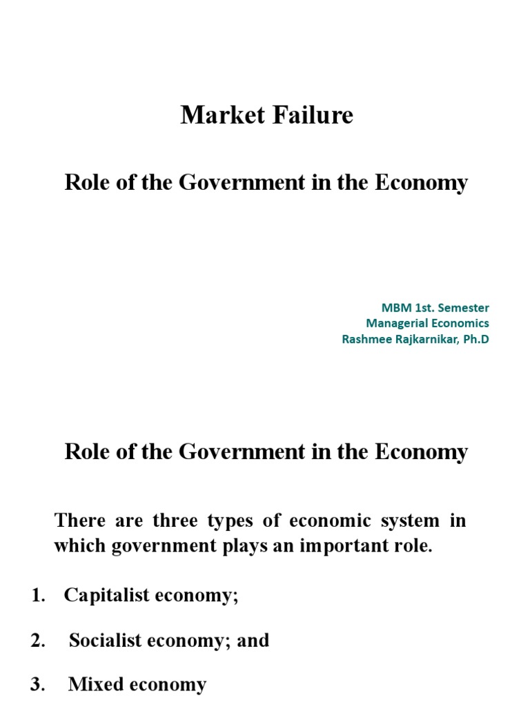 Presentation Market Failure | PDF | Externality | Monopoly