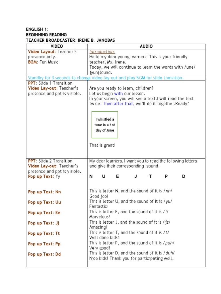Irene-Janobas FULLER SCRIPT | PDF