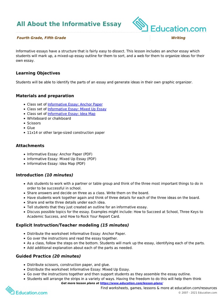 Usr Local SRC Education - Com Files Static Lesson-Plans All-About-The-Informative-Essay All ...