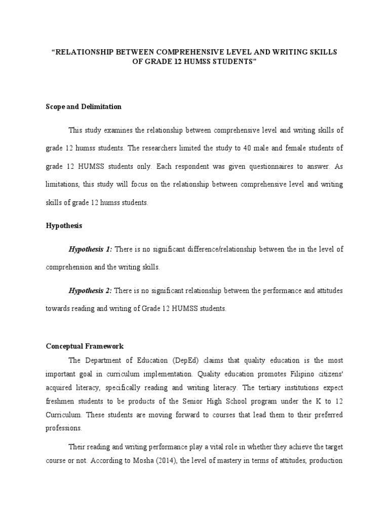 Reading-Writing Skills in Grade 12 HUMSS | PDF | Literacy | Curriculum