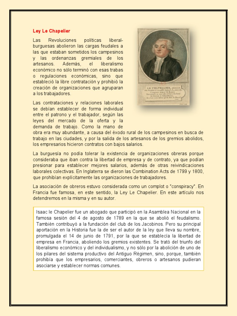 Ley Le Chapelier | PDF