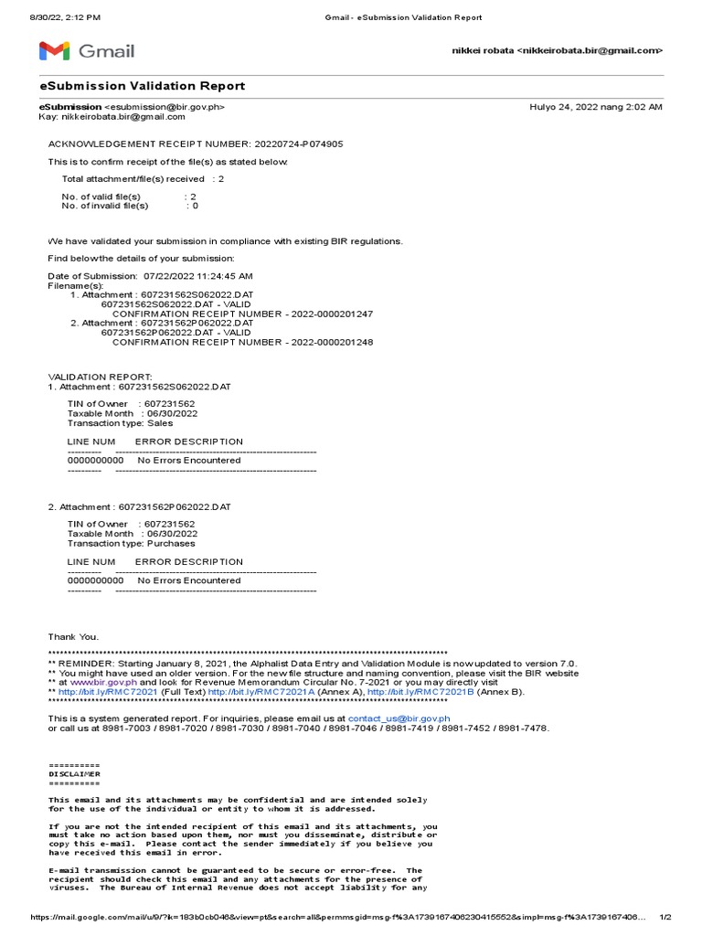 eSubmission Validation Report Summary | PDF | Computing | Information ...