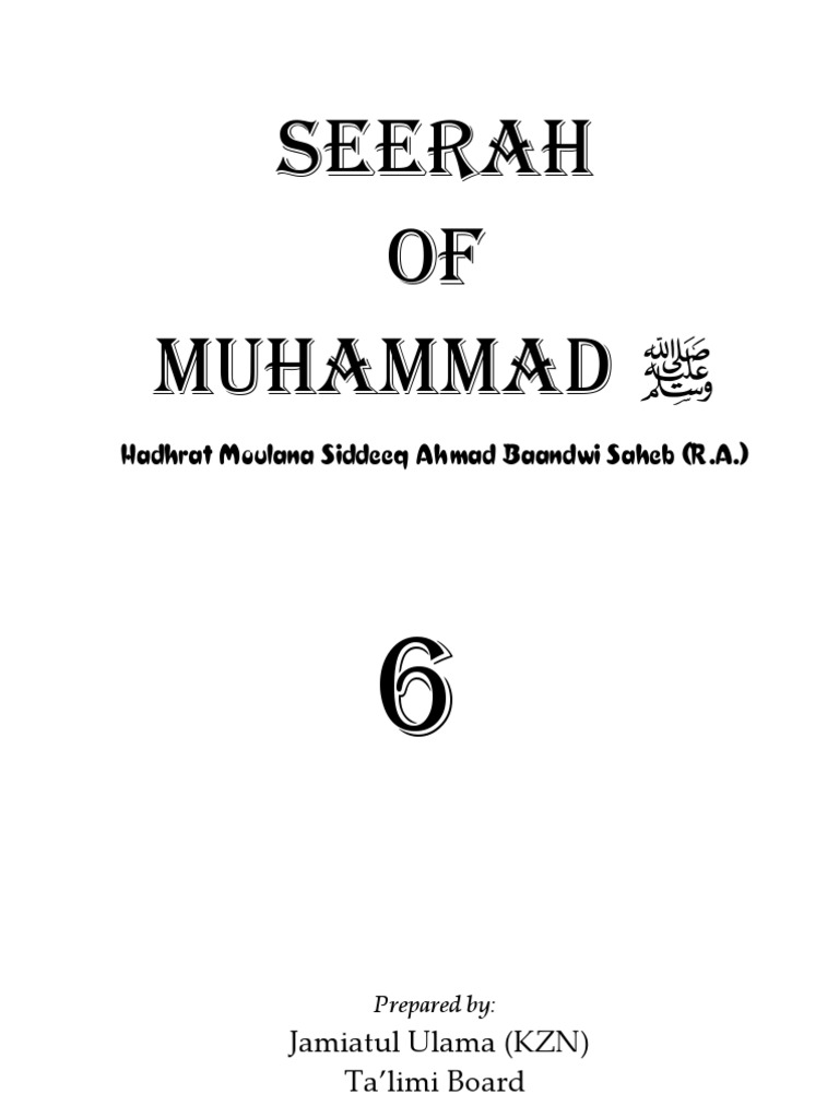 SEERAH OF MUHAMMAD J BOOK 6: KEY EVENTS OF THE PROPHET'S LIFE | PDF ...
