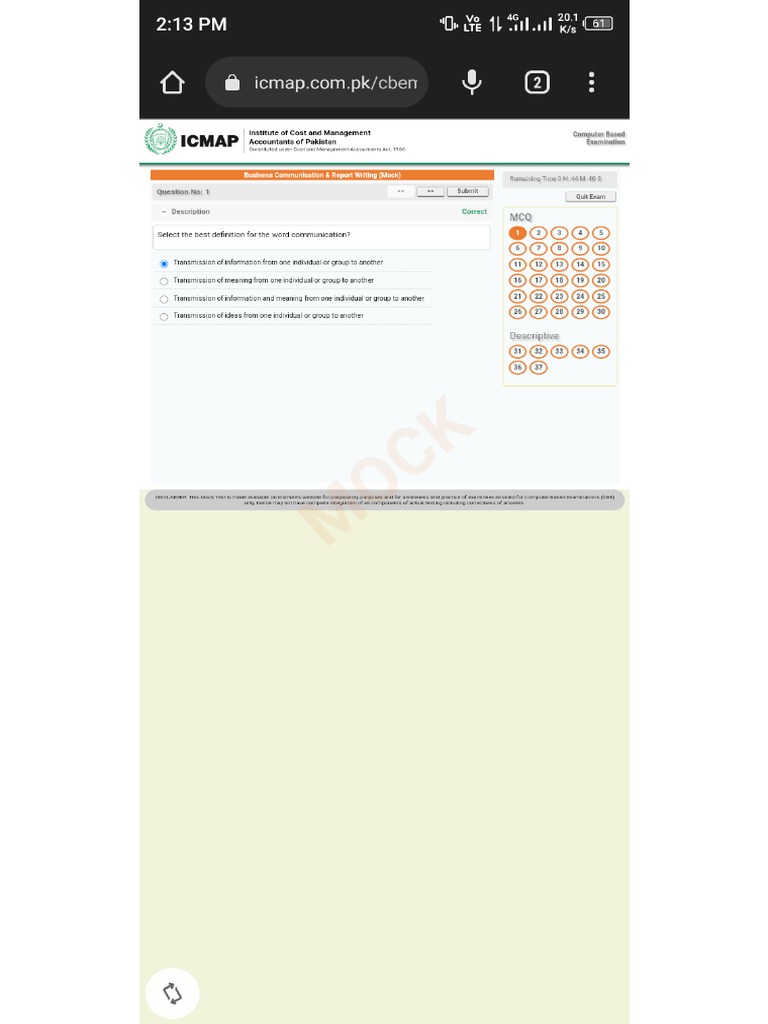 Business Communication & Report Writing (Mock) | PDF