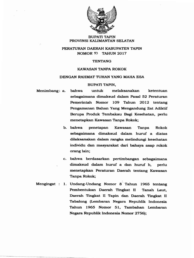 Perda KTR 10 Tahun 2017 | PDF