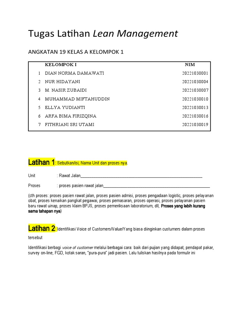 Optimalisasi Proses Lean Management | PDF