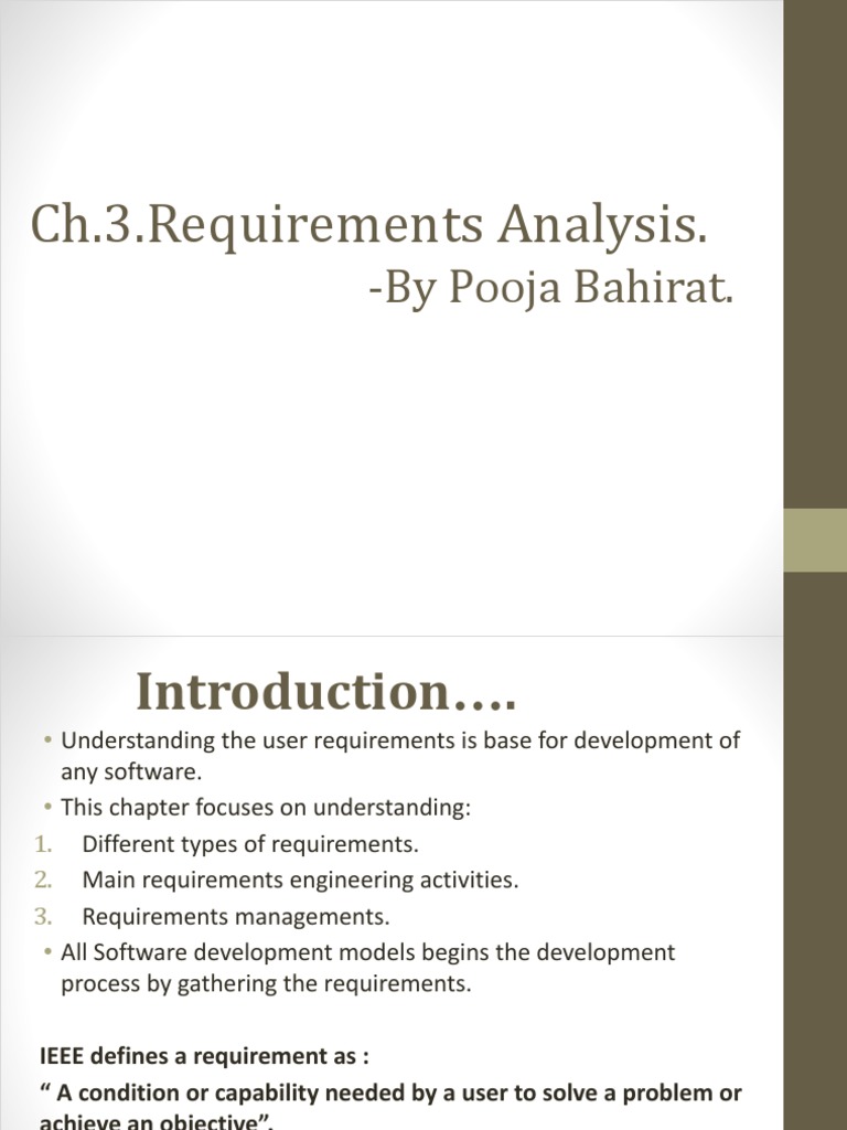 Ch.3.requirements Analysis | PDF | Use Case | System