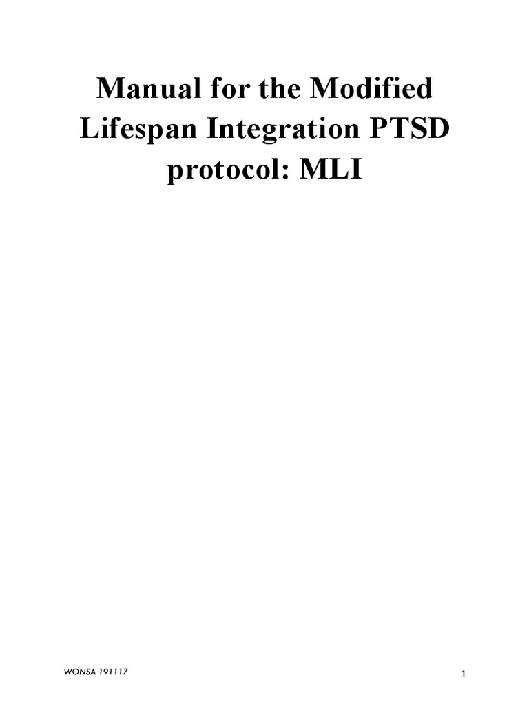 Manual Mli | PDF | Psychological Trauma | Memory