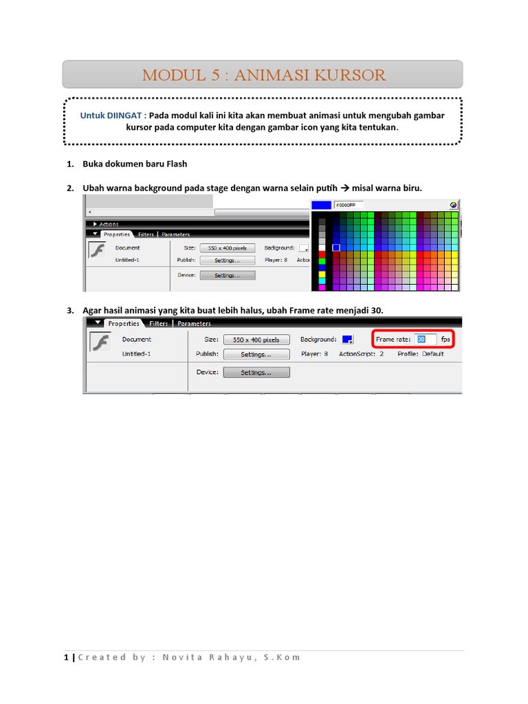 MODUL 6 - Animasi Kursor | PDF