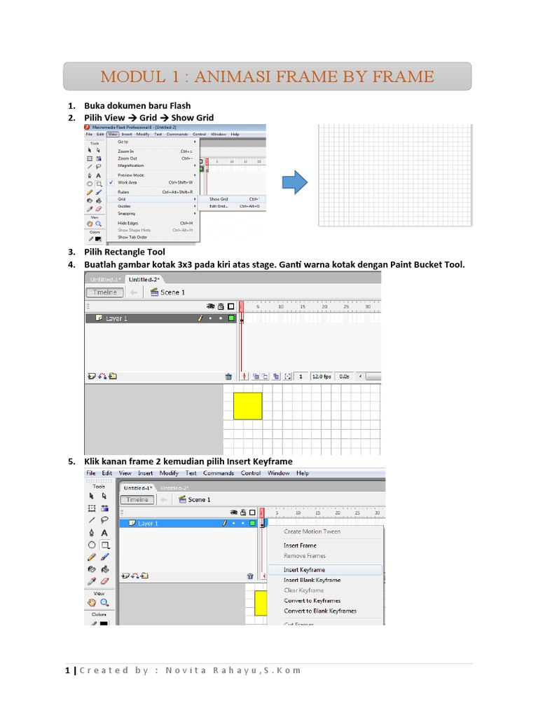 Panduan Animasi Frame by Frame Flash | PDF