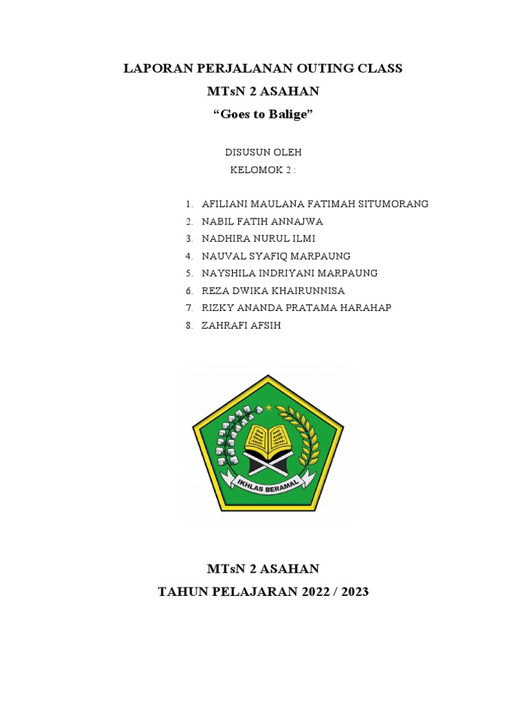 Laporan Perjalanan Outing Class | PDF