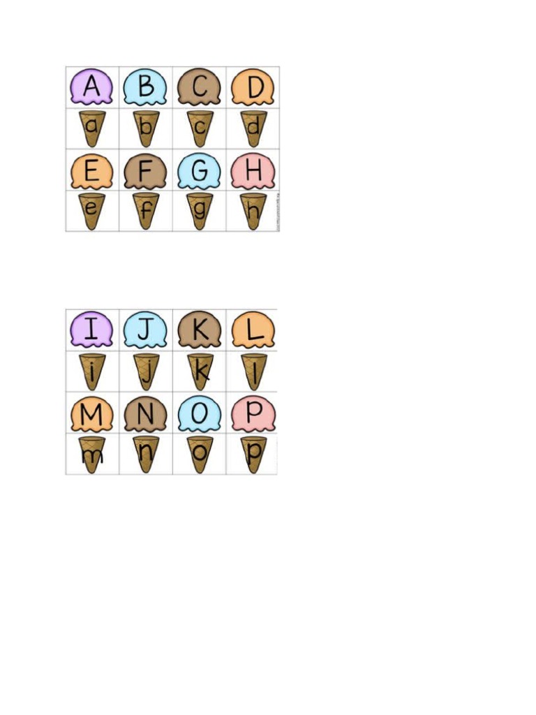 Ice Cream Alphabet | PDF
