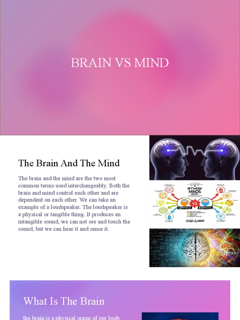 Brain Vs Mind | PDF | Mind | Brain